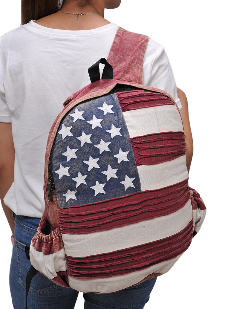 Red Stars and Stripes Backpack – Ethno Earth