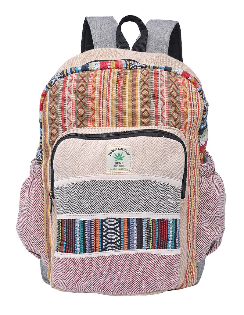 Multi-color Jacquard & Hemp Backpack – Ethno Earth