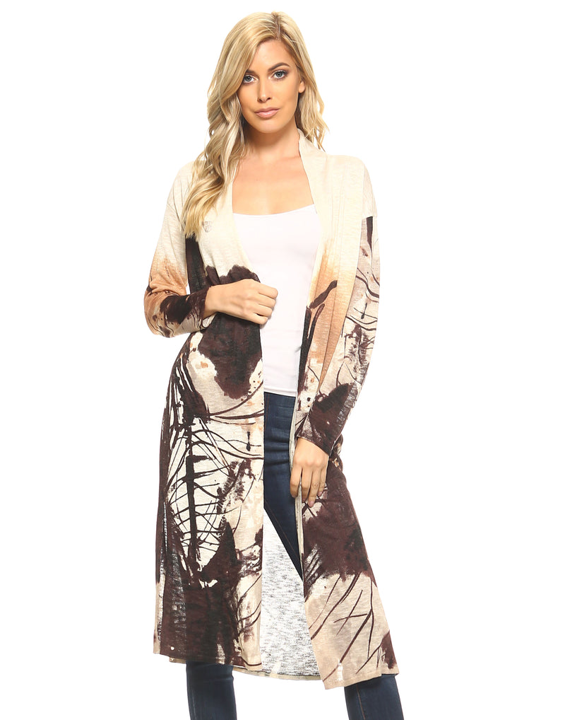 Artistic Print Chocolate Duster – Ethno Earth